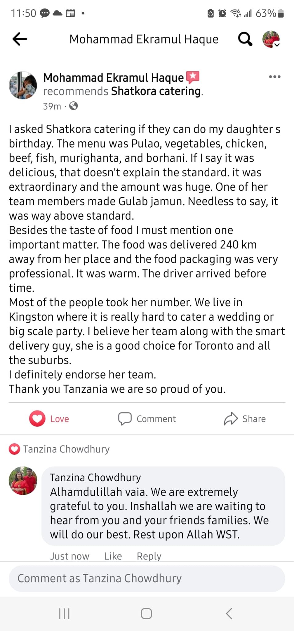 Review – Shatkora Fine Food